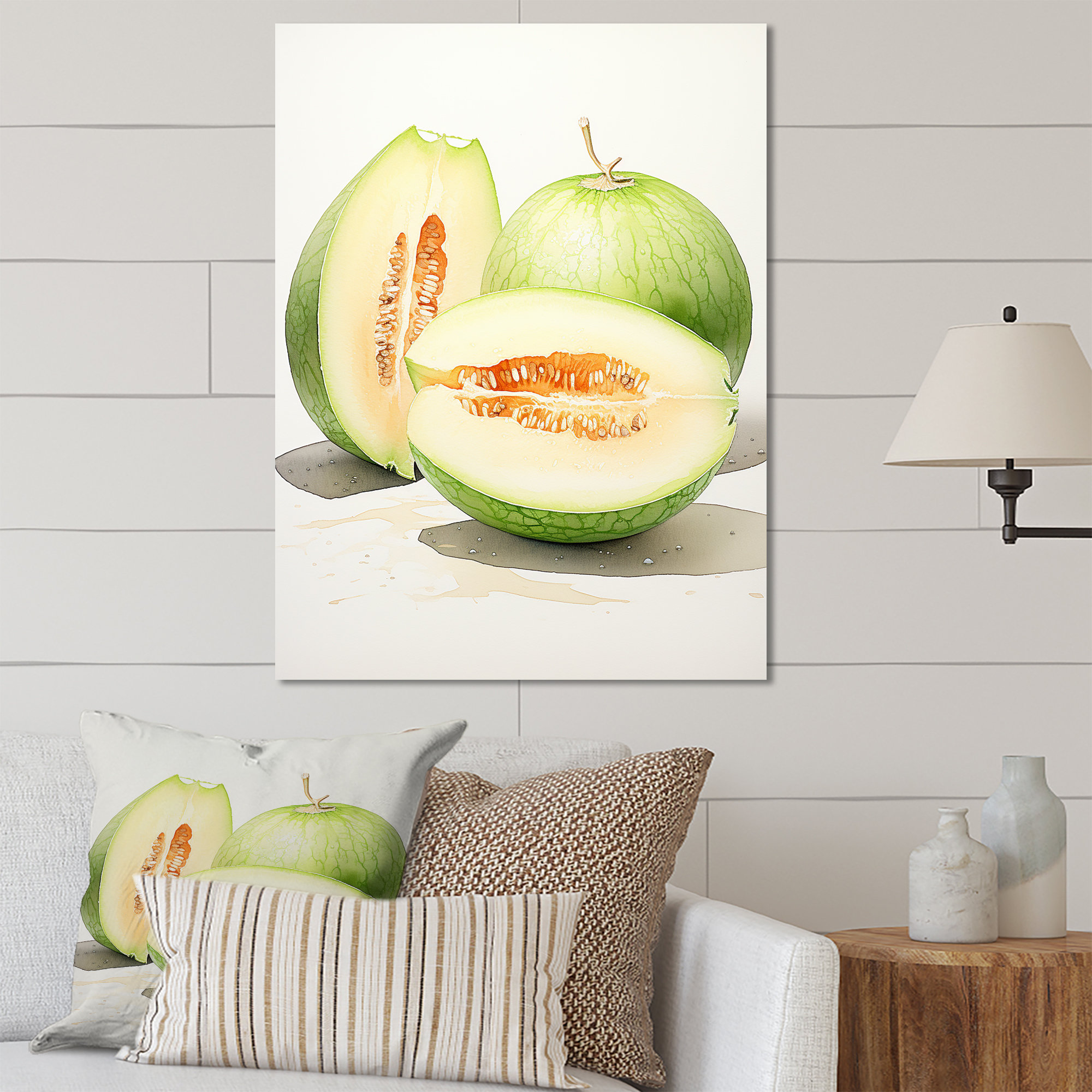 Gracie Oaks Minimalist Cantelope Essence II - Melon Metal Wall Art ...