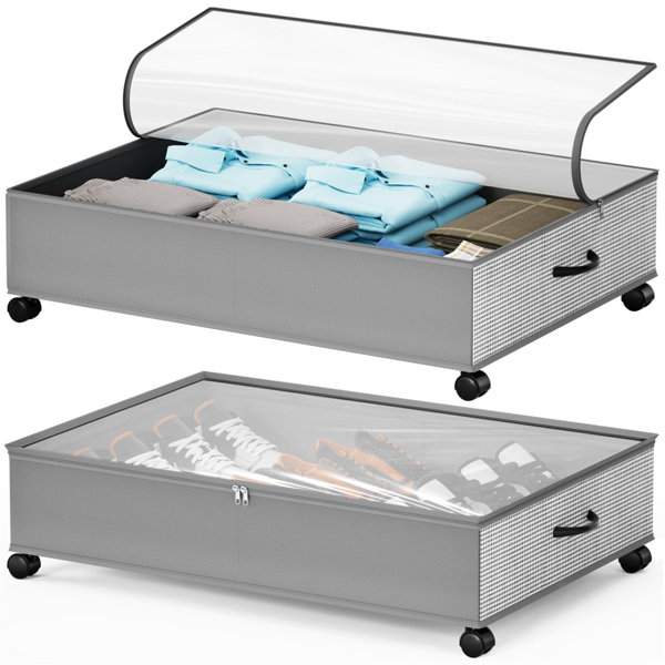 Rebrilliant 2 Pack Under Bed Storage Boxes | Wayfair