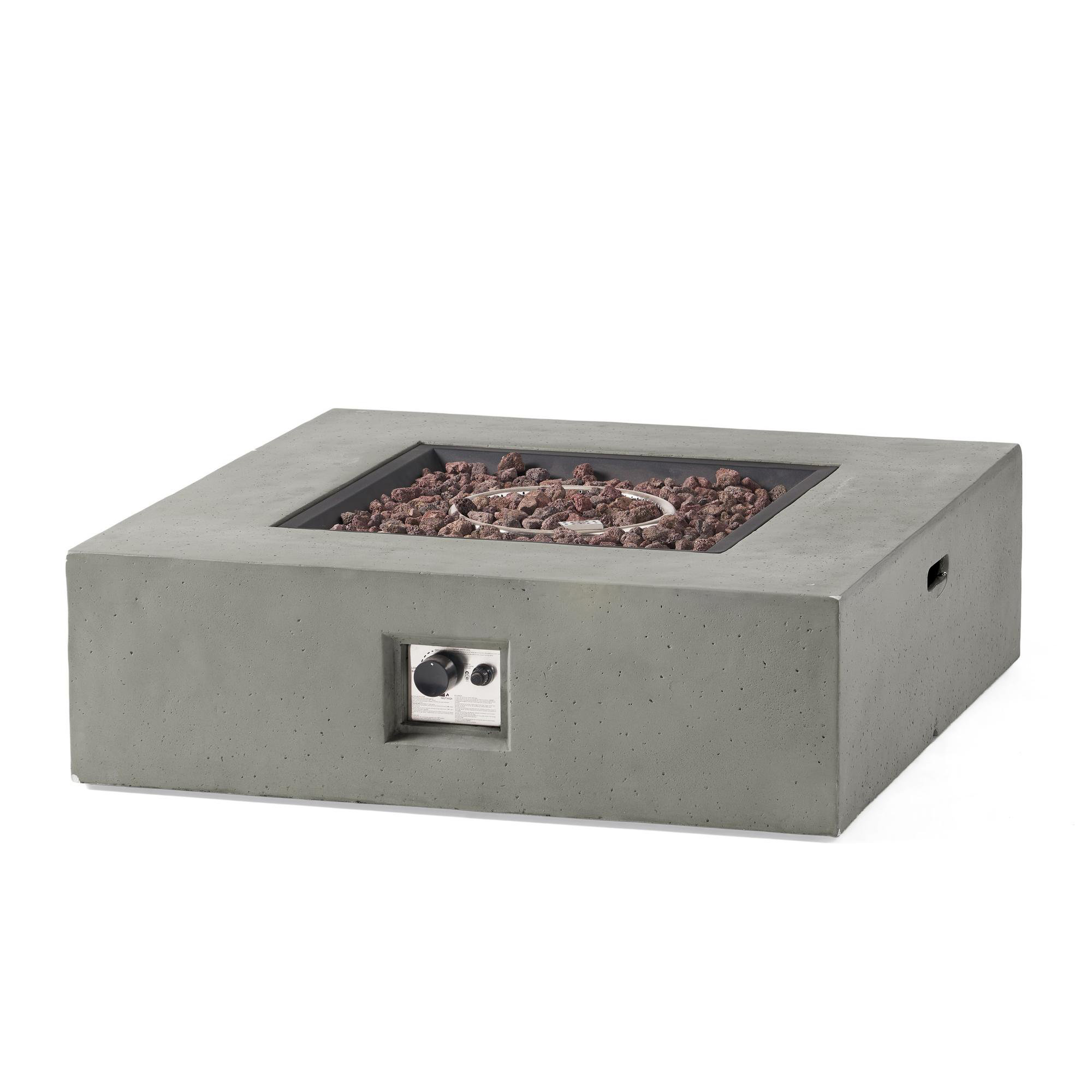 Latitude Run® 50 000 BTU SQUARE MGO FIRE TABLE TANK OUTSIDE | Wayfair