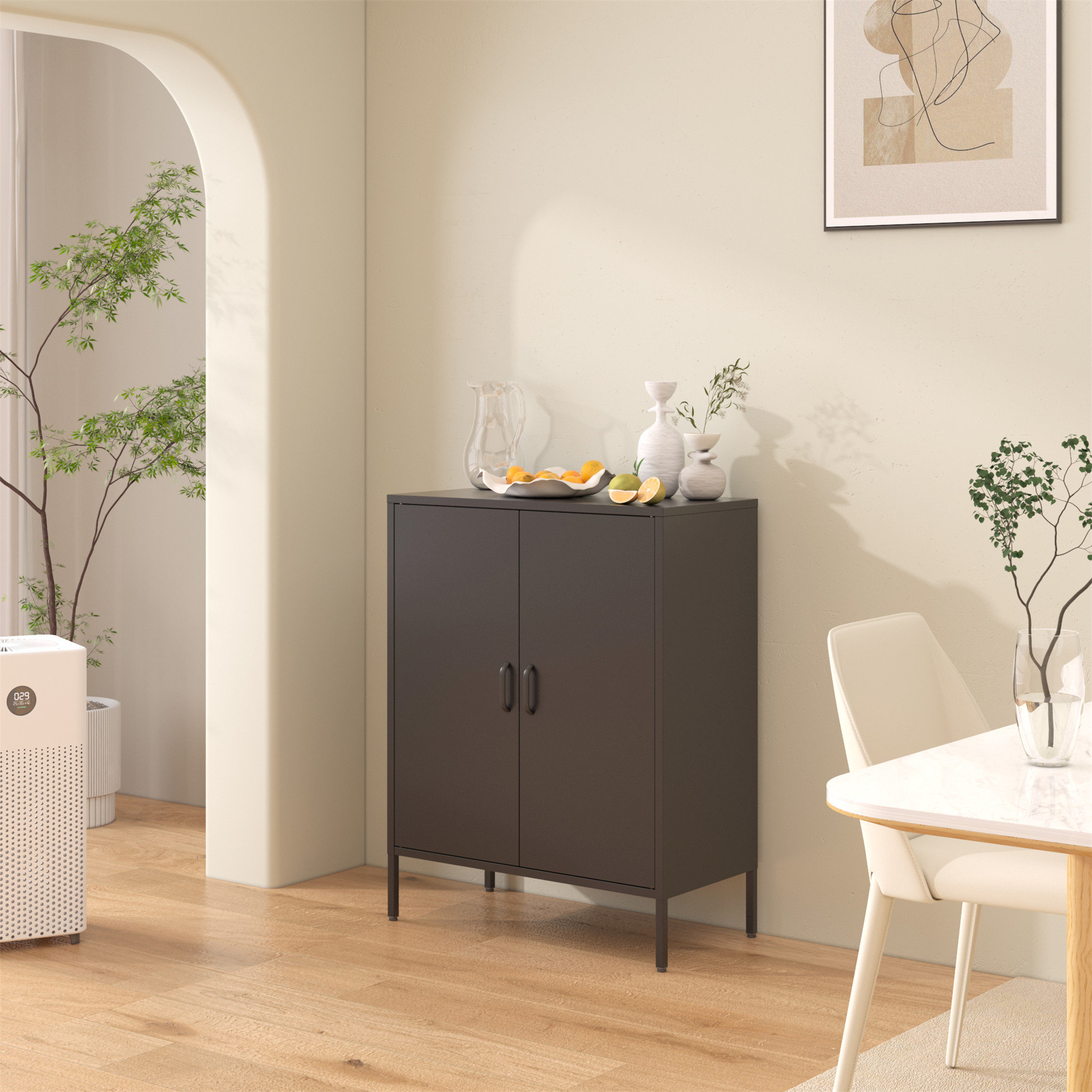 Latitude Run® Mahbuba 2 Door Metal Accent Storage Cabinet For Home ...