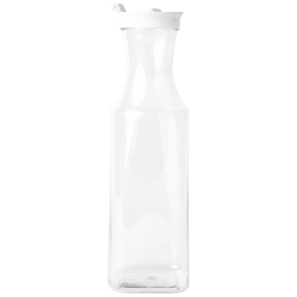 Ebern Designs 34Oz Clear Plastic Water Carafe Pitchers With Black Flip ...