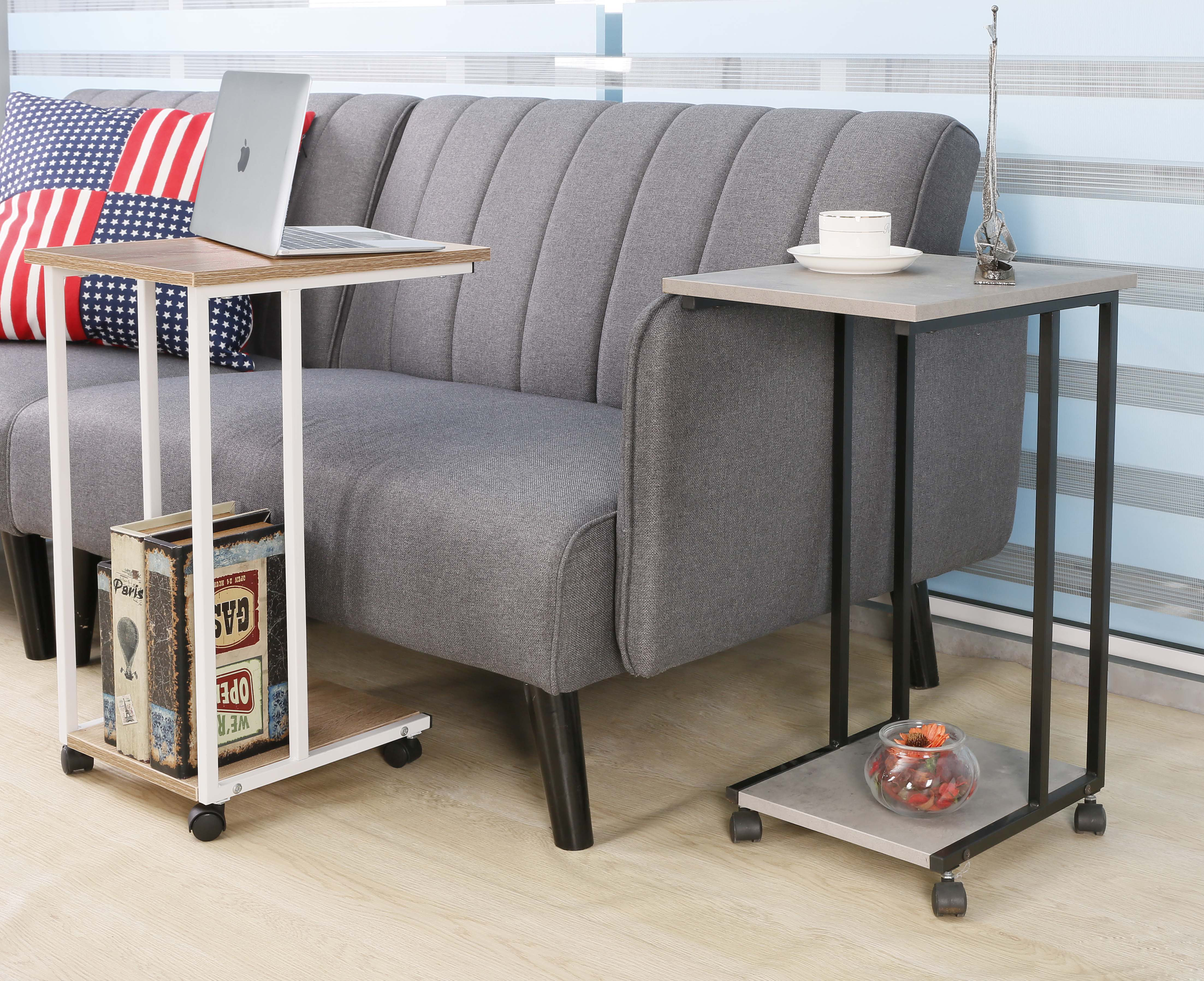 Ebern Designs Edgecliff C-Shaped Tray Table – Sturdy Couch Desk for ...