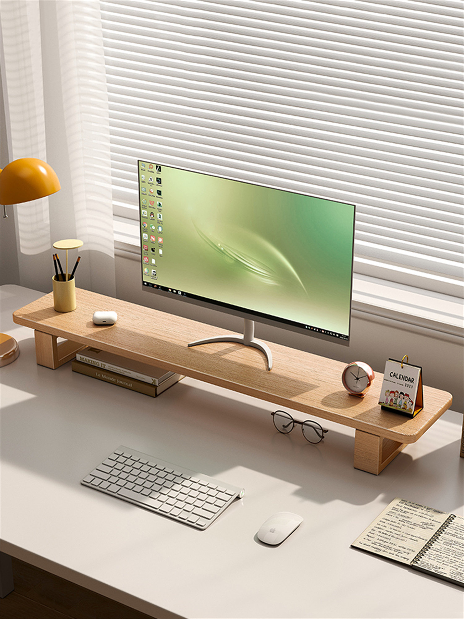 Hokku Designs Ergospace Desktop Computer Monitor Riser | Wayfair