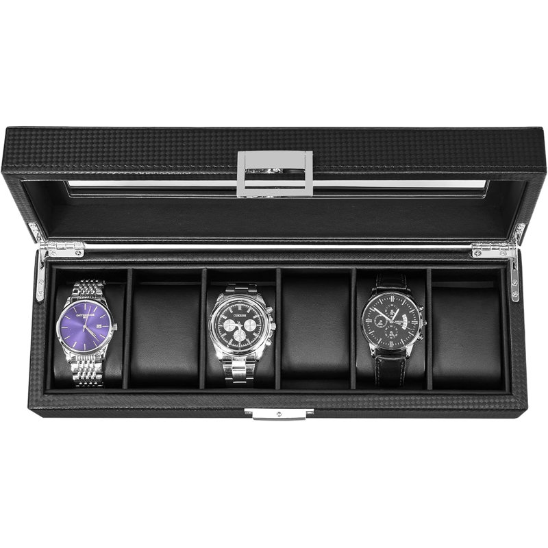 Ebern Designs Leather Watch Box with Locking | Wayfair