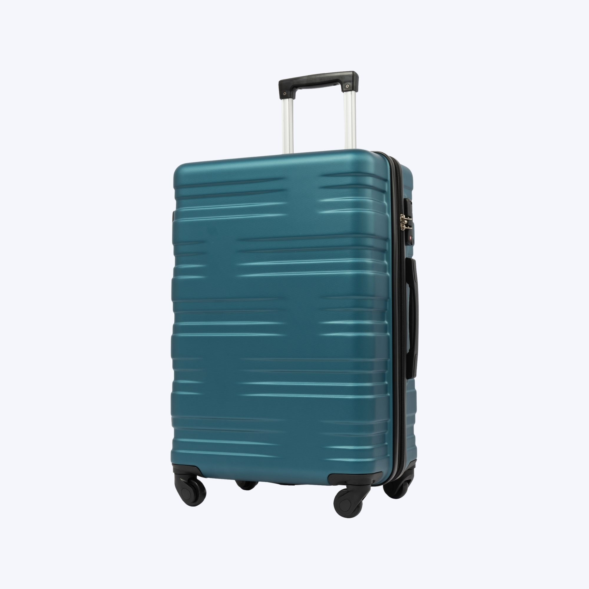 MANMAOHE Valise extensible ABS antique bleu-vert avec serrure TSA ...