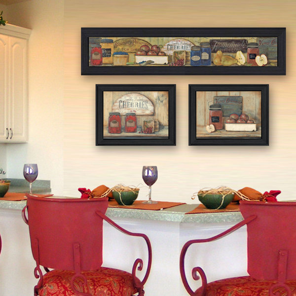 August Grove® Kitchen 3-Piece Vignette Framed Wall Art for Living Room ...