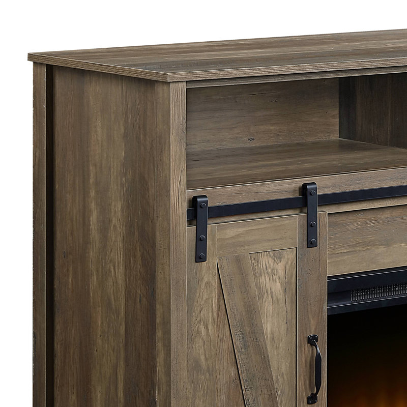 Millwood Pines Fireplace, Rustic Oak Finish | Wayfair