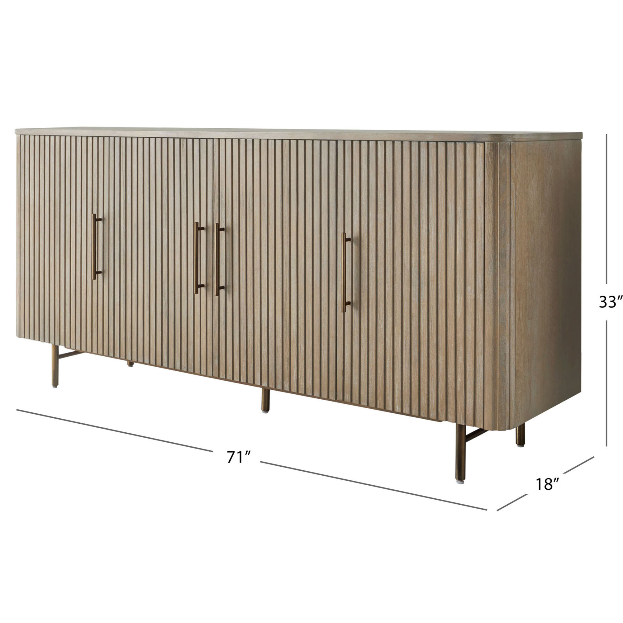 Joss & Main Adona Solid Wood 71'' W Storage Credenza & Reviews | Wayfair