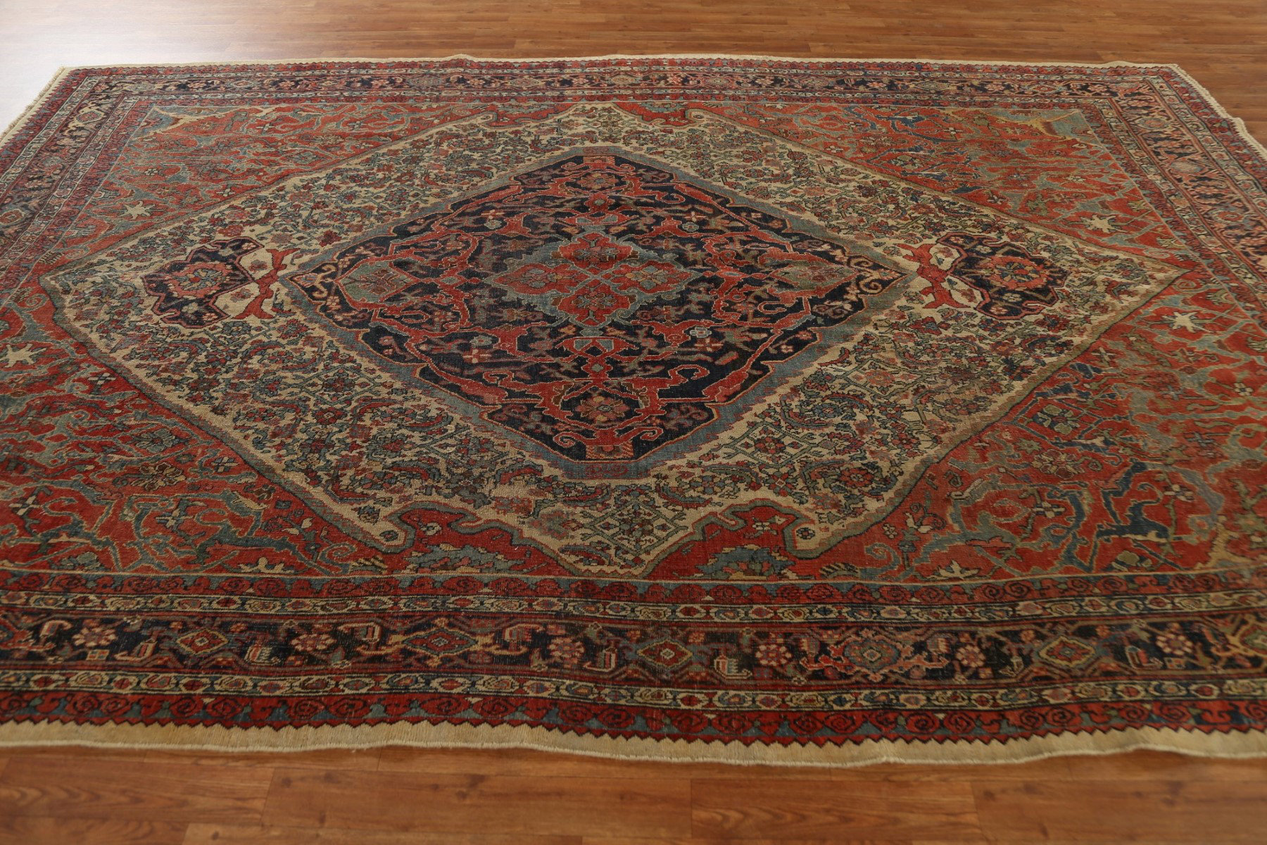 Rugsource One-of-a-Kind Hand-Knotted 1900S Rectangle 7'10" X 11'2" Wool ...