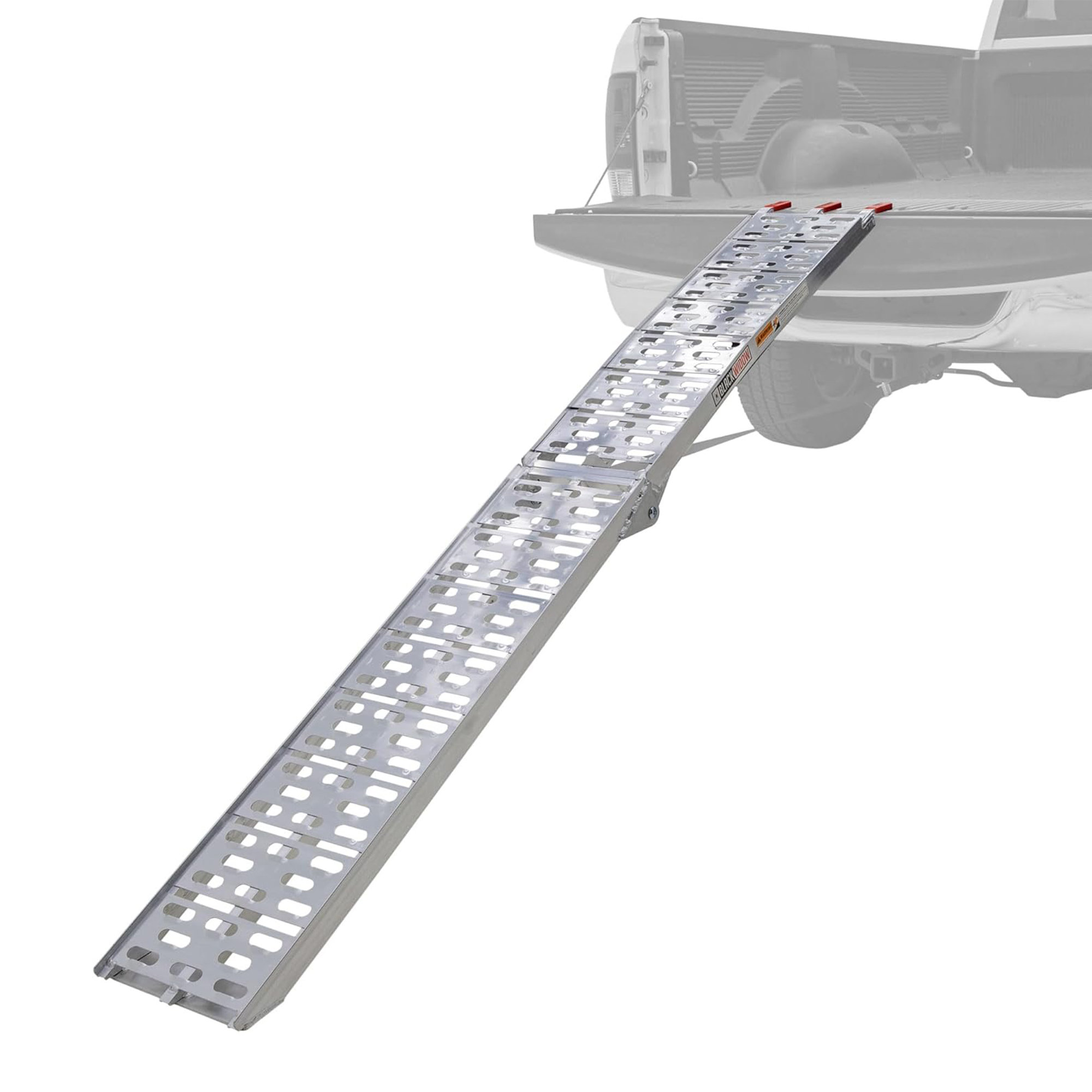 Black Widow Aluminum Folding Motorcycle Ramp Arched Plate, Single ...