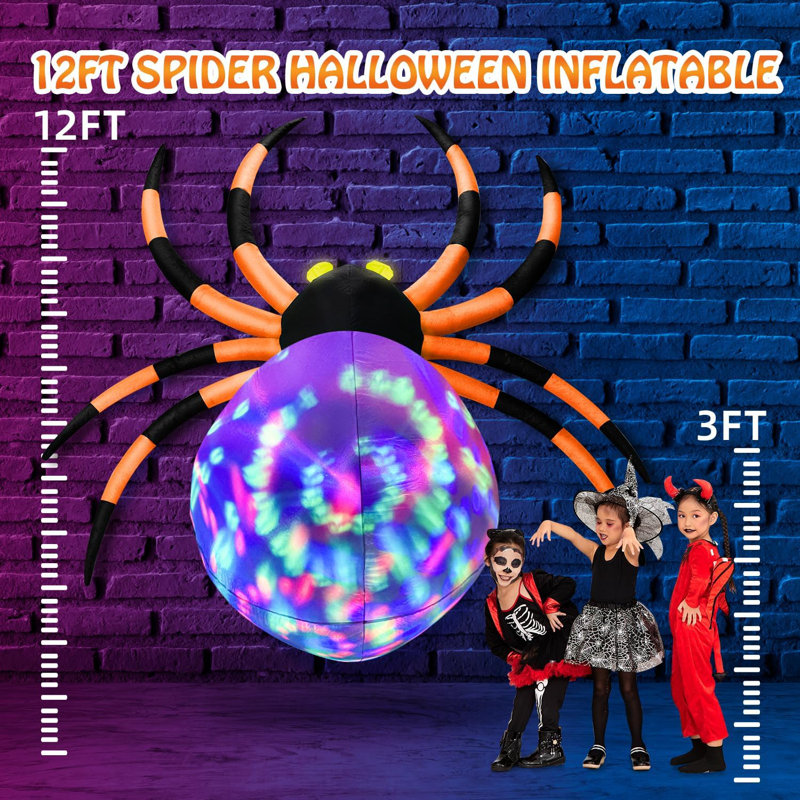 The Holiday Aisle® Jaalen Spider Inflatables | Wayfair