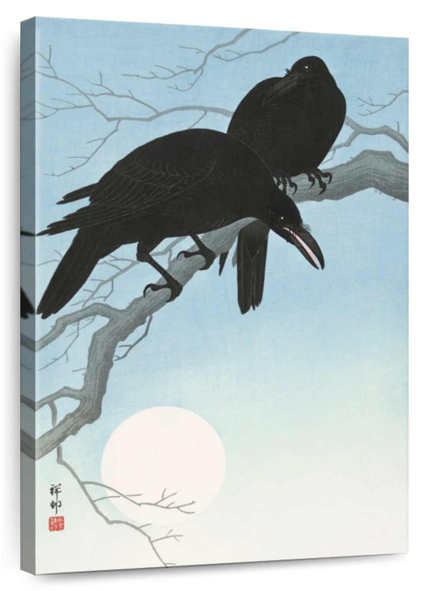 Ebern Designs Brampt Crows In Moonlight | Wayfair