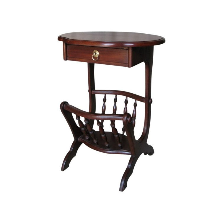 Rosalind Wheeler Isacc Solid Wood Free Standing Magazine Rack | Wayfair ...