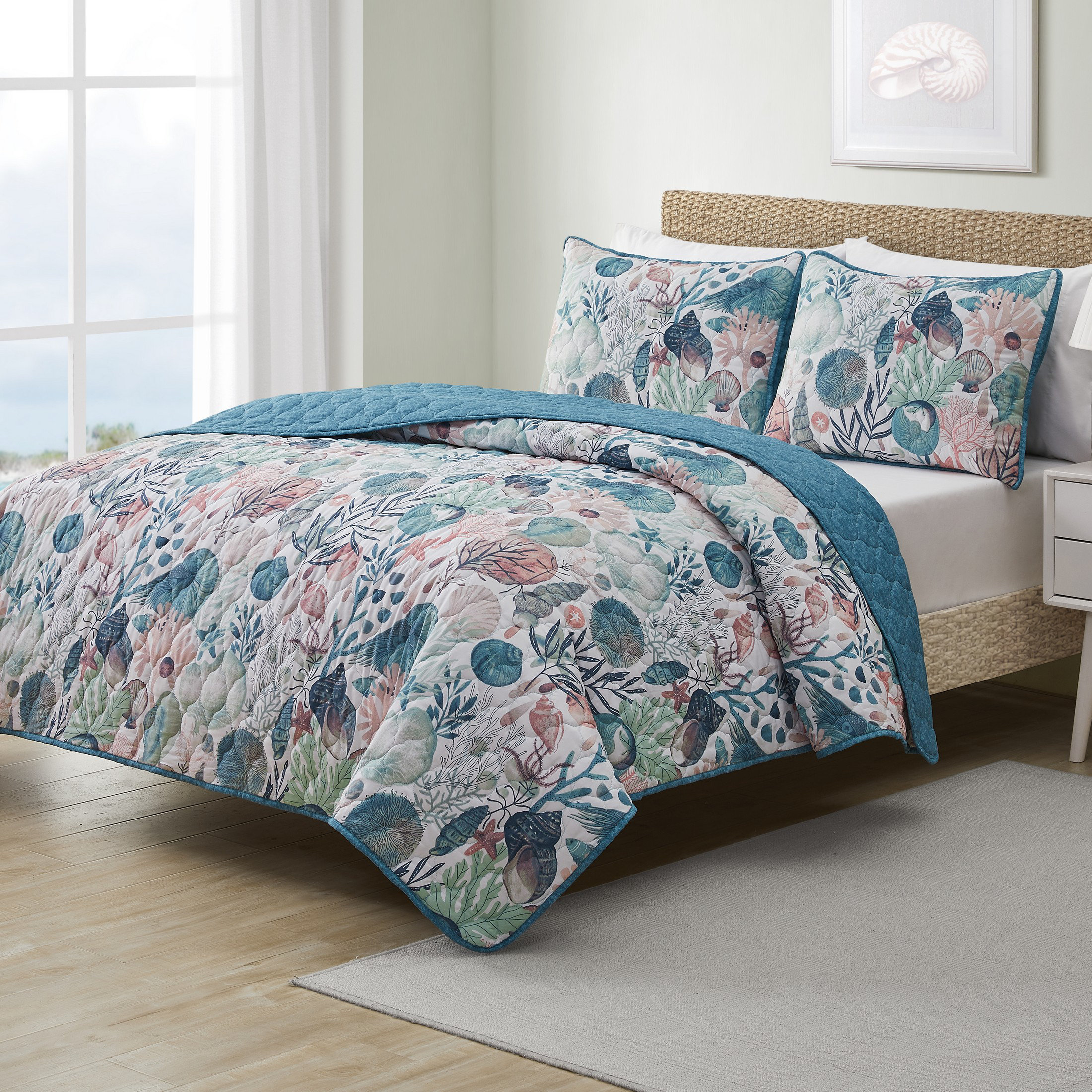 VCNY Ivory Coast 3-Piece Disperse Print Reversible Quilt Set & Reviews ...
