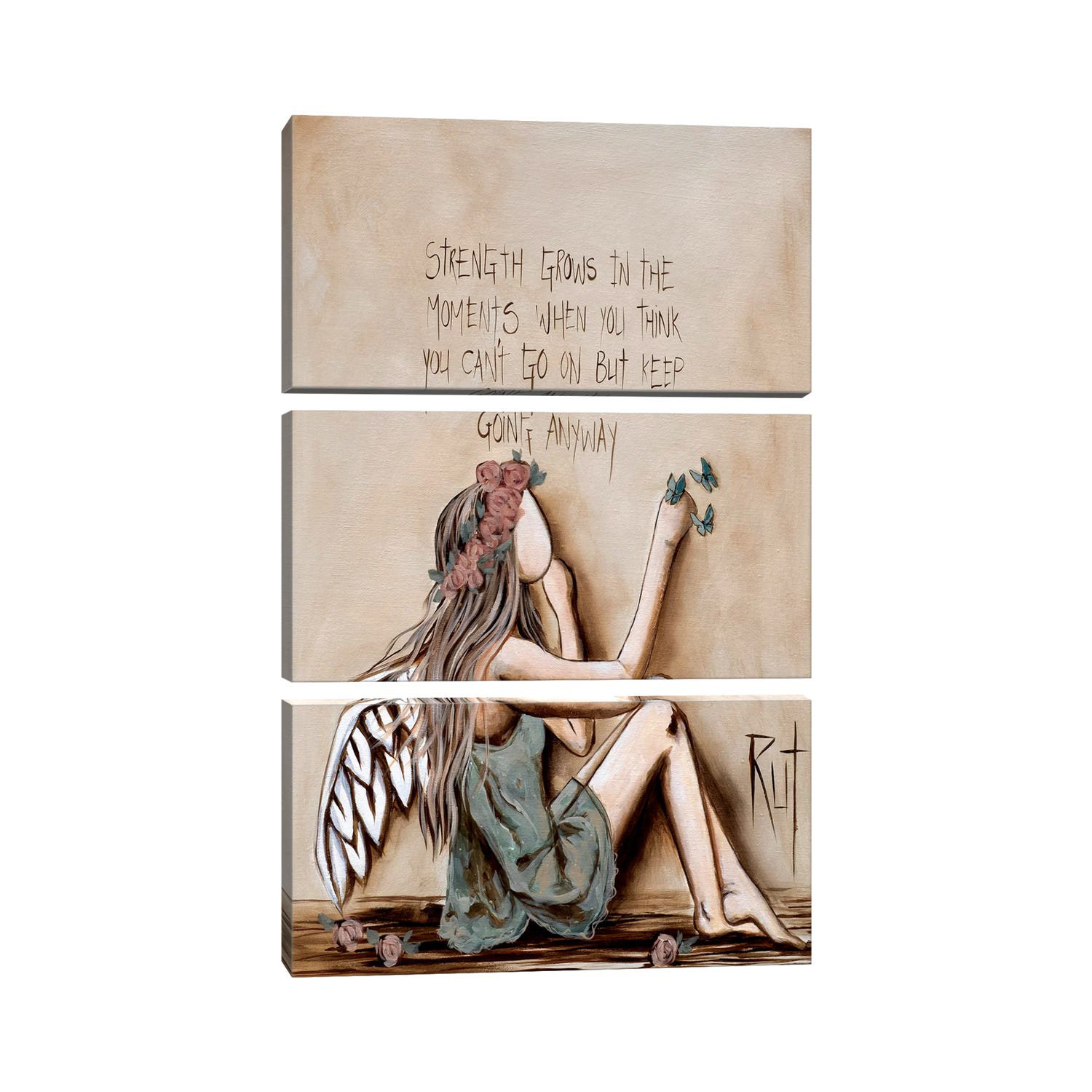 Red Barrel Studio Strength Grows by Ruth's Angels Gallery-Wrapped ...