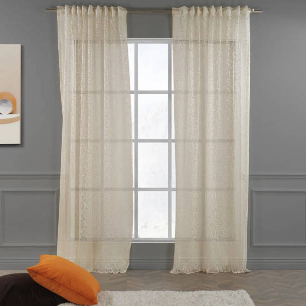 Lilijan Home & Curtain Extra Long and Extra Wide Classic Lace Patterned ...