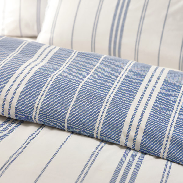 Catherine Lansfield Harbour Stripe Reversible Duvet Cover Set | Wayfair ...
