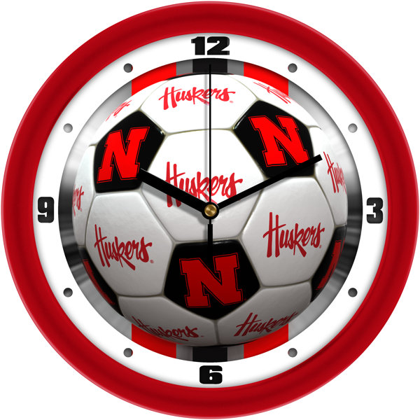 Sun Time Nebraska Cornhuskers Soccer Wall Clock | Wayfair