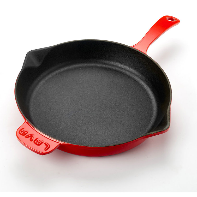 LAVA CAST IRON Lava Enameled Cast Iron Skillet 11 inch-Spring Series ...