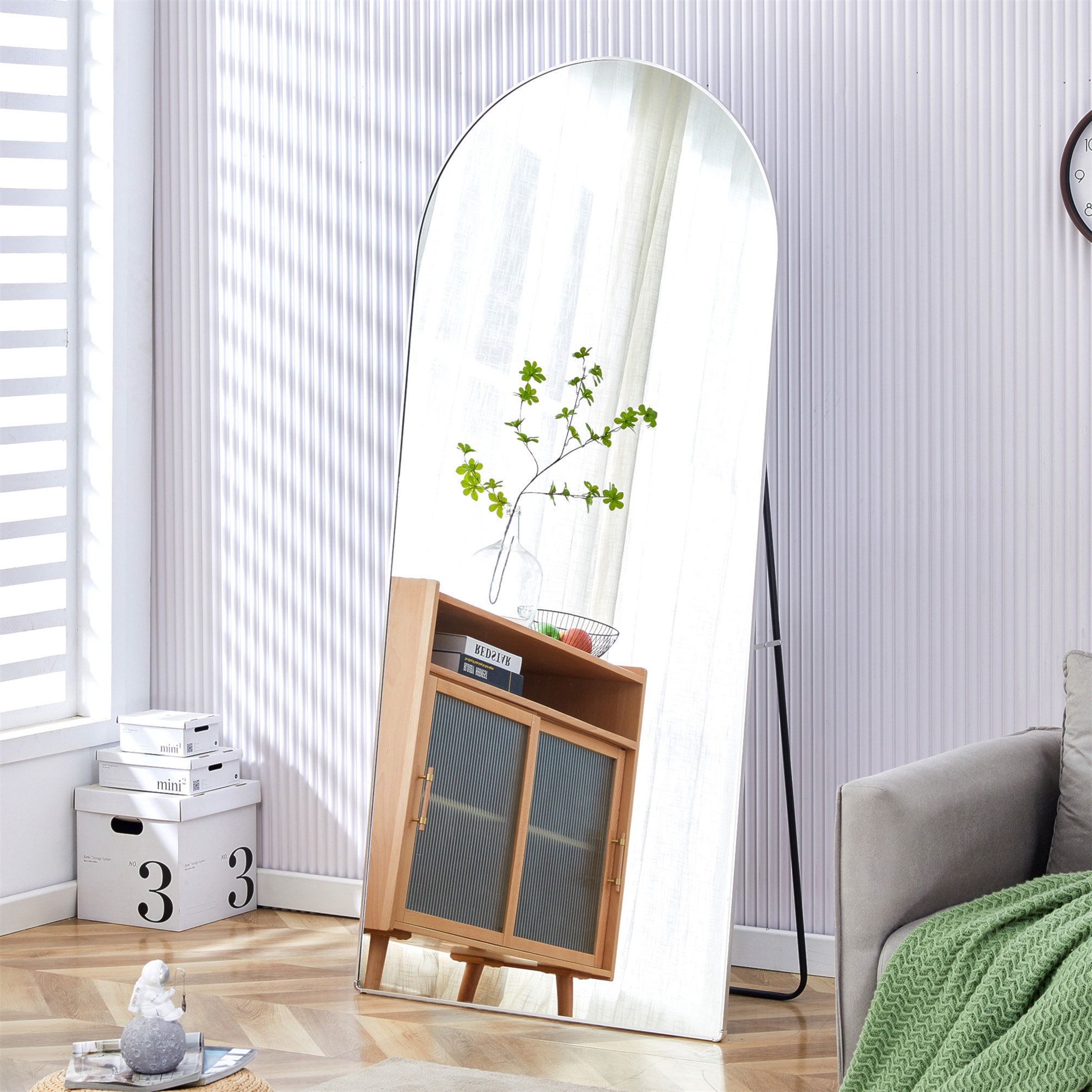 Ebern Designs Versatile Aluminum Alloy Floor Standing Mirror With ...