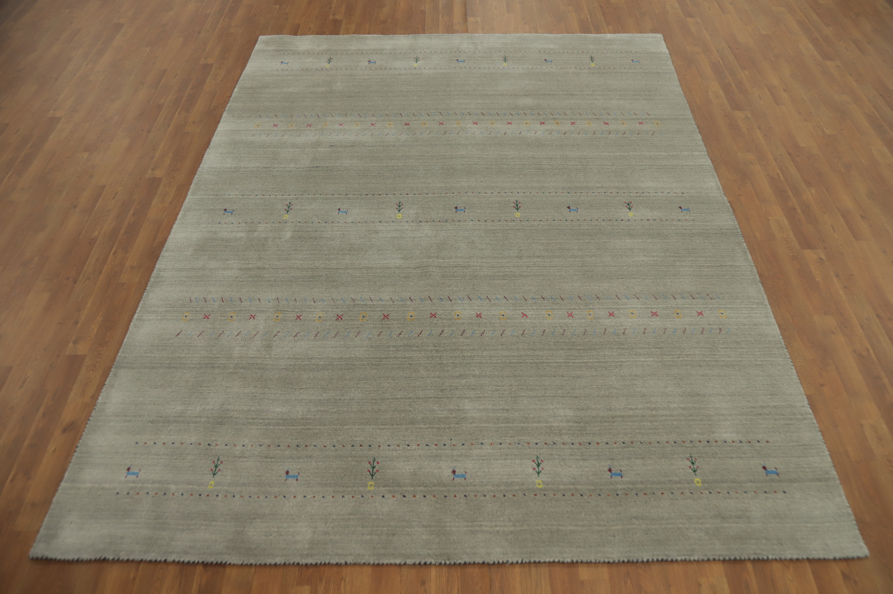 Dakota Fields Tribal Wool Gabbeh Style Oriental Area Rug 8x10 | Wayfair