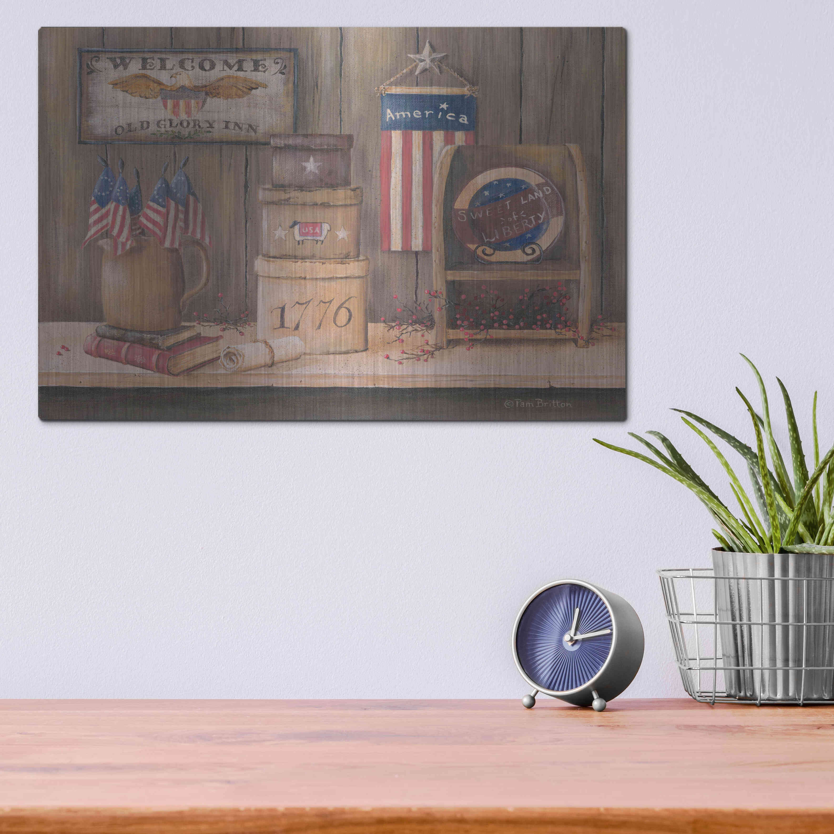 August Grove® 'Sweet Land of Liberty' by Pam Britton, Metal Wall Art ...