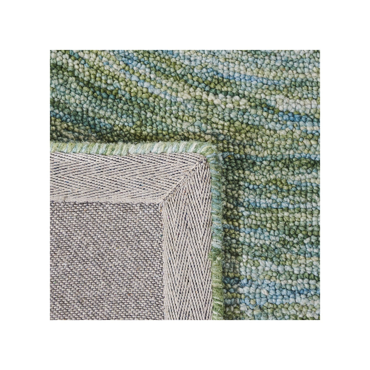 Sand & Stable™ Moneta Abstract Handmade Tufted Wool Sage/Green Area Rug ...