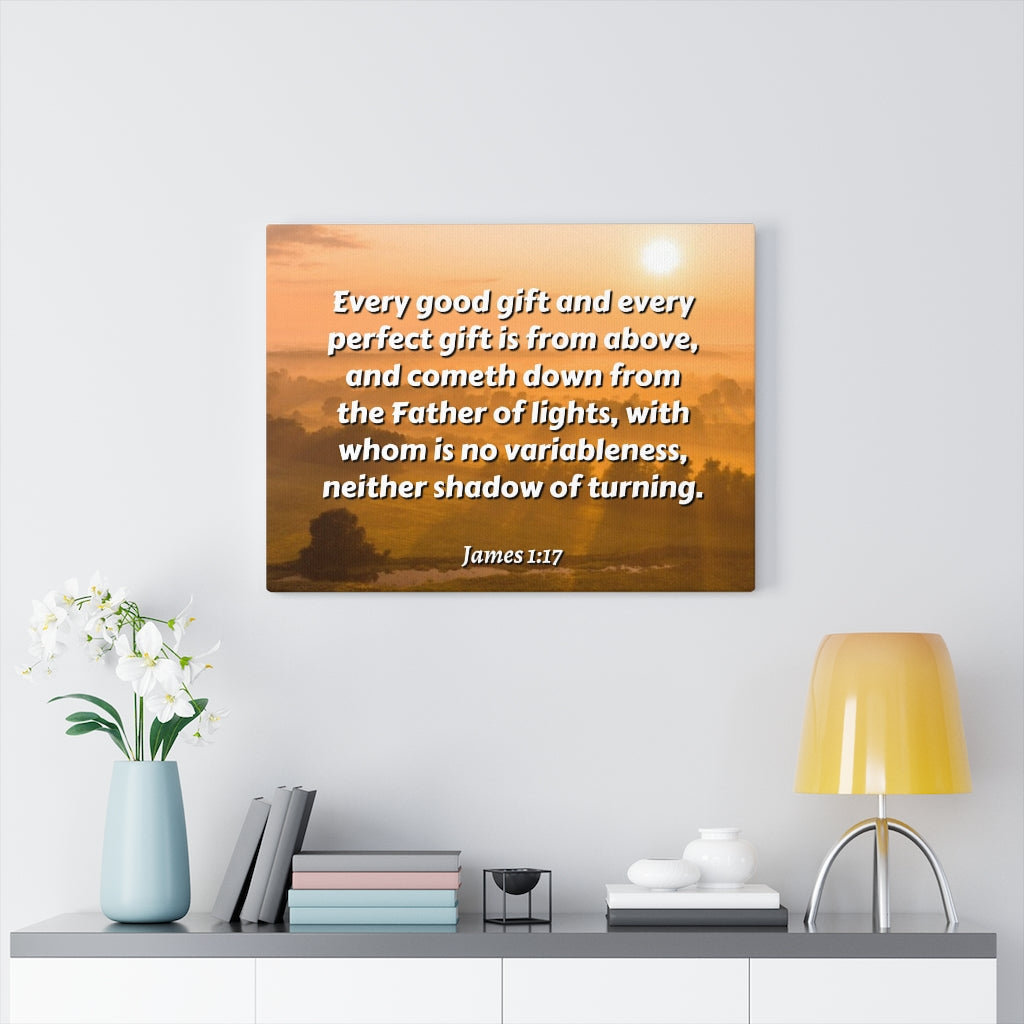 Trinx Father Of Light James 1:17 Christian Wall Art Bible Verse Print ...