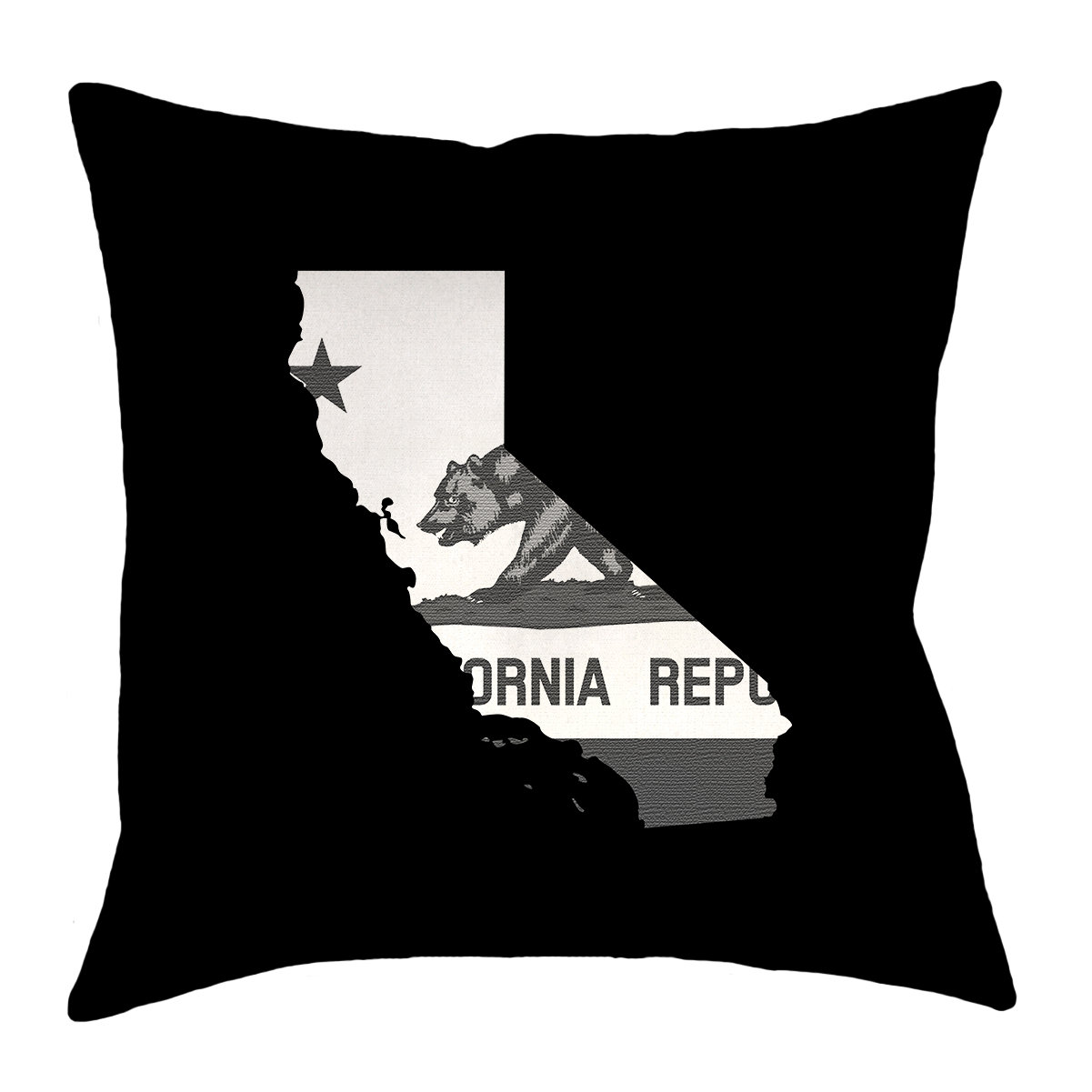 ArtVerse Brumit California Flag Pillow in , Poly Twill Double Sided ...