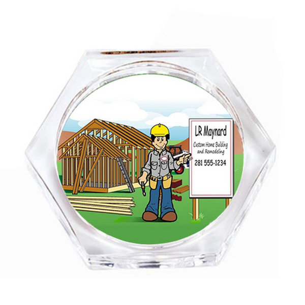 Printed Perfection Personalized Construction Male Drink Coaster Gift ...