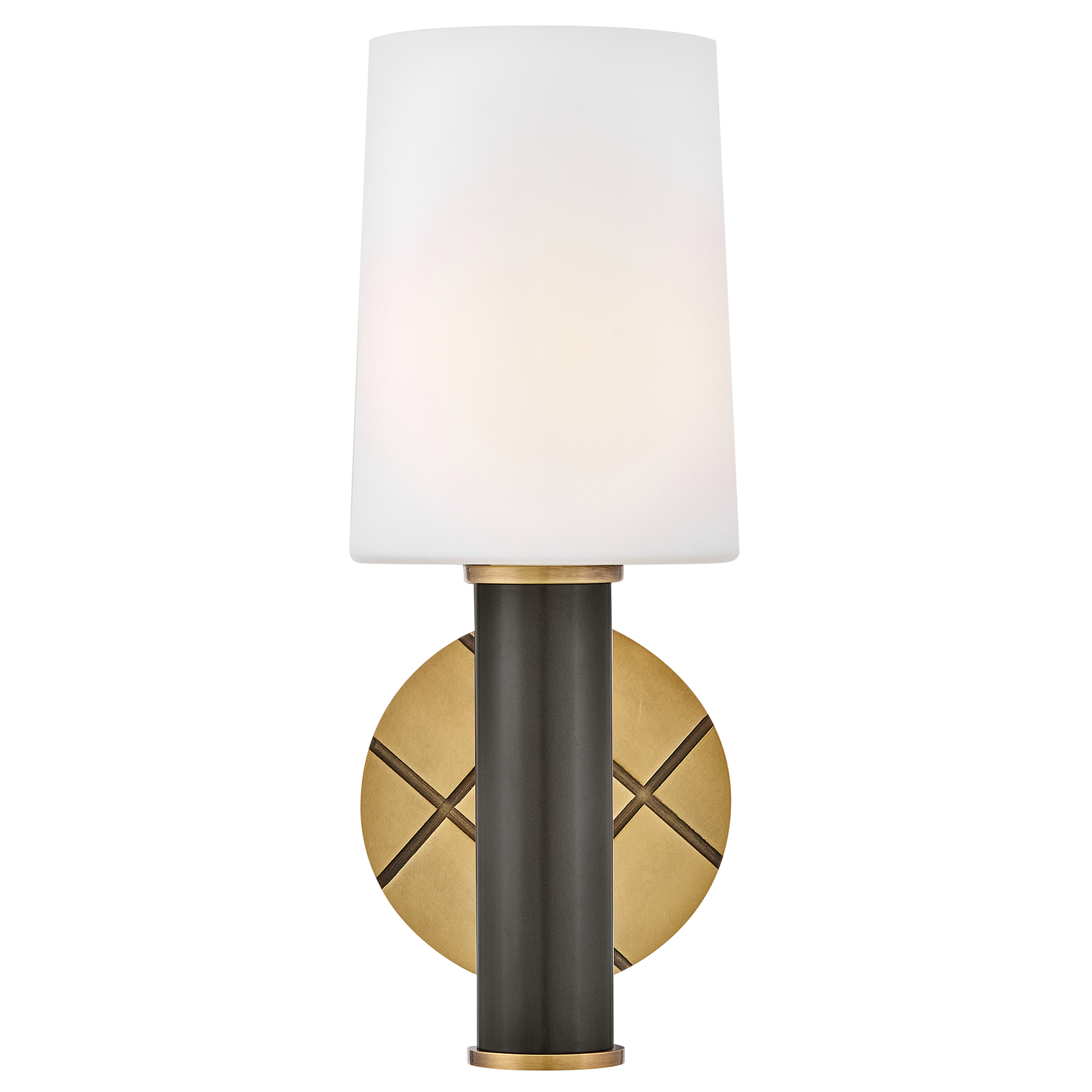 Hinkley Declan Medium Single Light Wall Sconce with Crosshatch Motif | Wayfair
