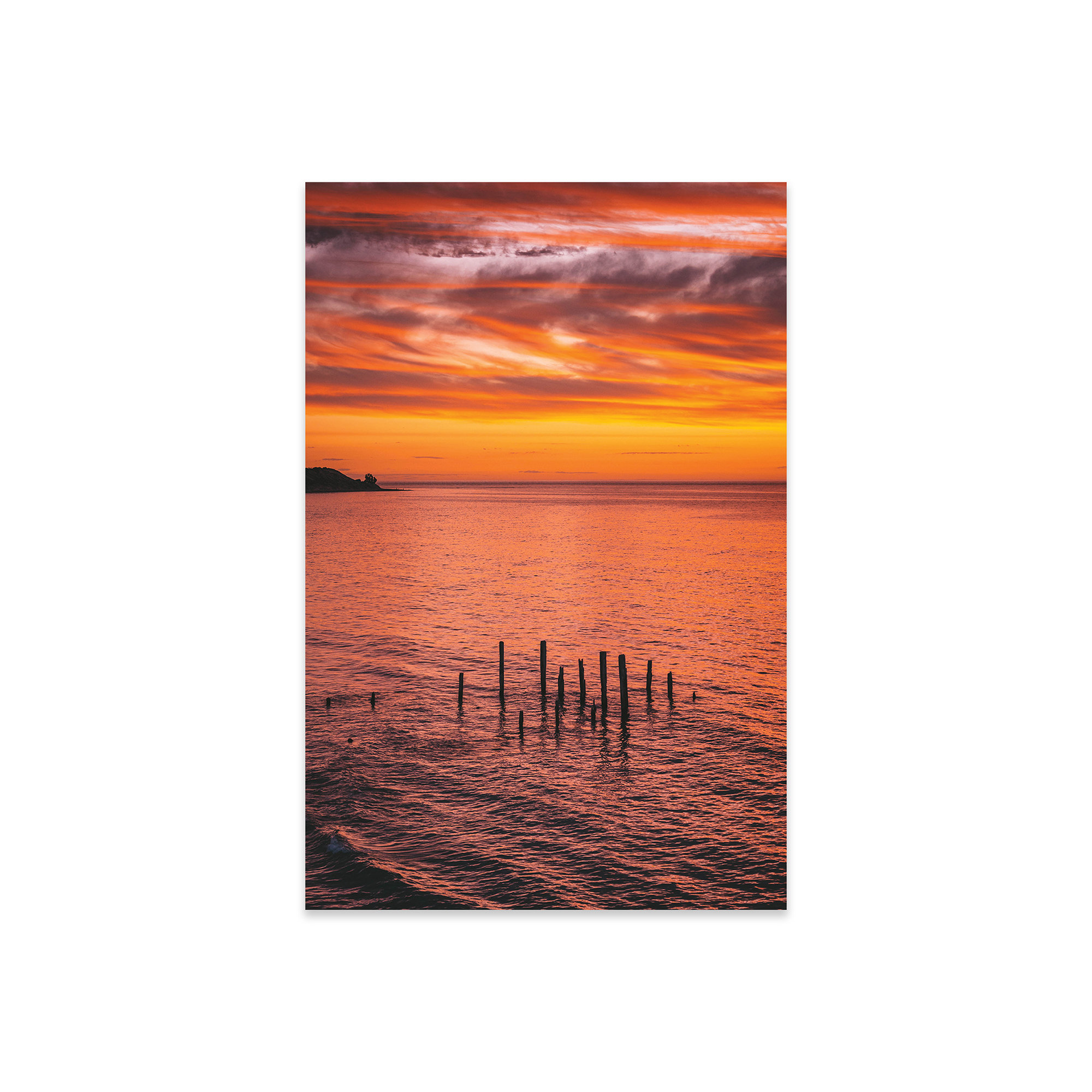 Highland Dunes Sunset Jetty Pylons by James Vodicka | Wayfair