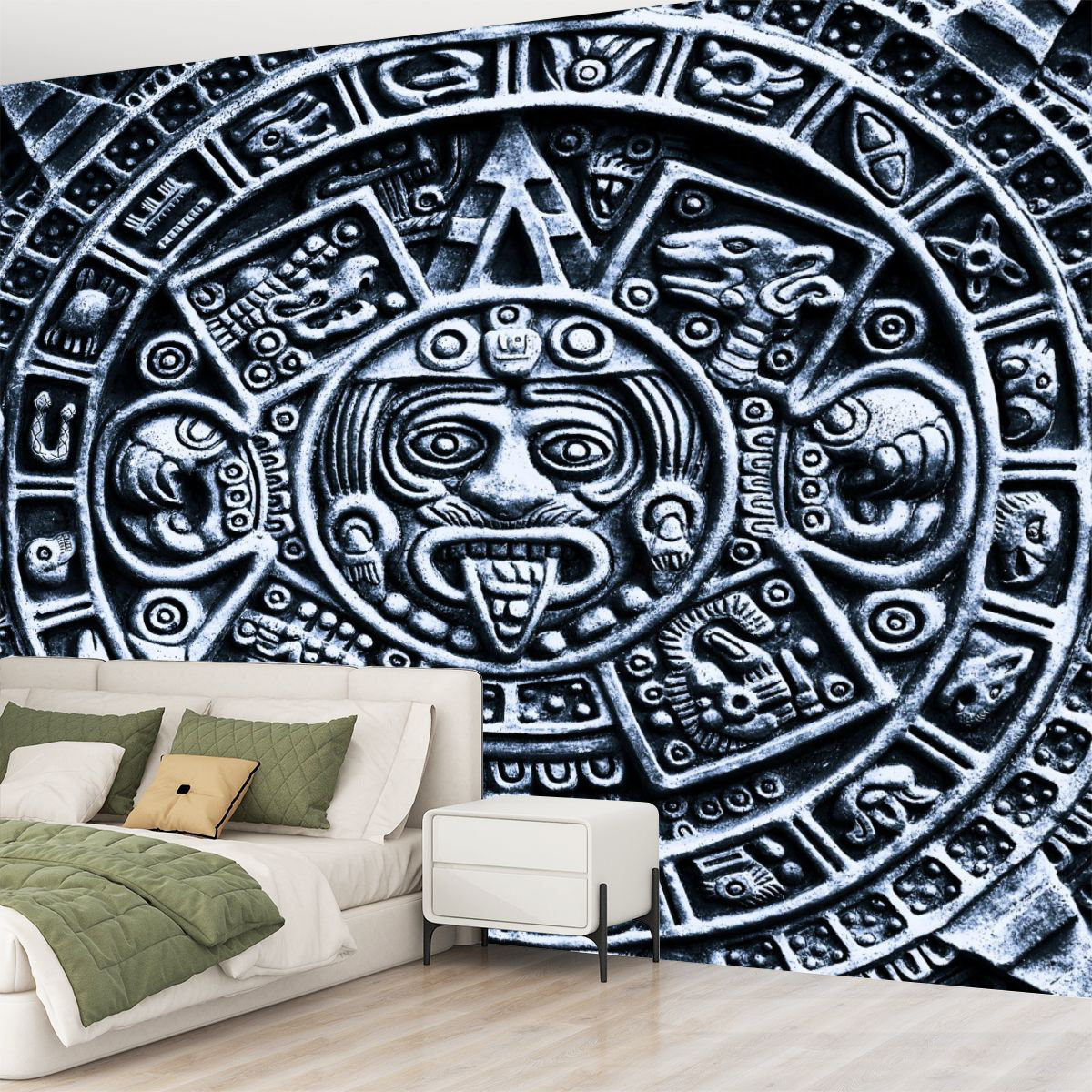 Bungalow Rose Peel and Stick Canvas Wallpaper Wall Mural Ancient Aztec ...