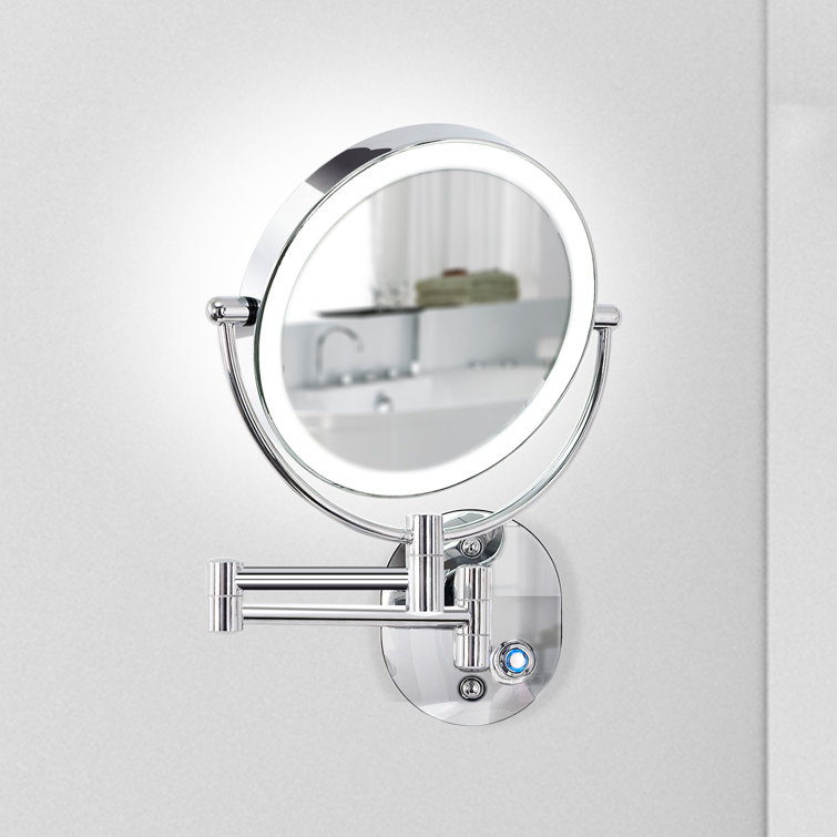Wrought Studio Sania Metal Concave LED Wall Mirror & Reviews | Wayfair