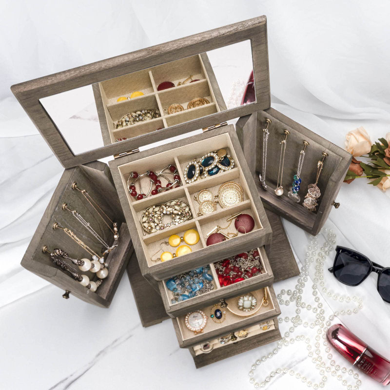 Wildon Home® Wooden Jewelry Box & Reviews | Wayfair