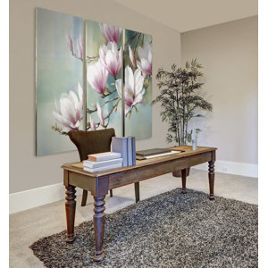 Latitude Run® " Magnolia Morning " 3 - Pieces Set on Canvas & Reviews ...