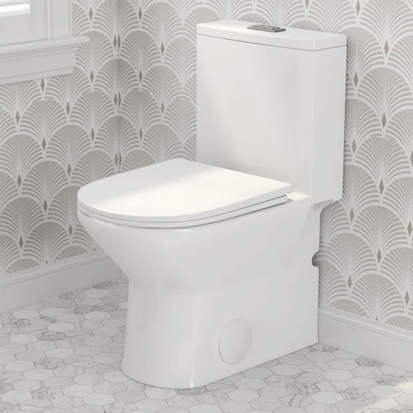 Eridanus Naples 25" Depth Dual Flush Compact Elongated Chair Height One ...
