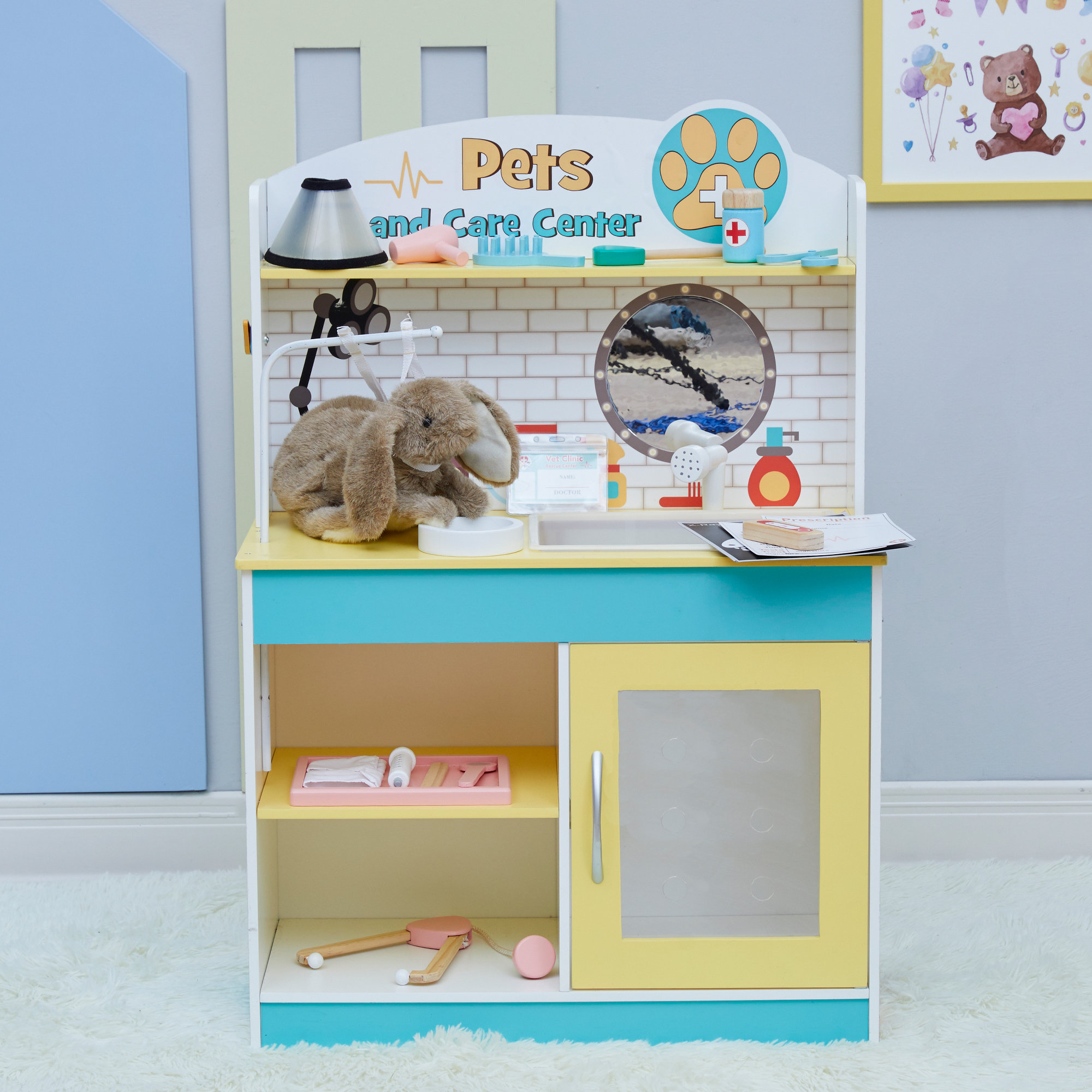 Teamson Kids Pet Care And Veterinary Clinic Pretend Playset | Wayfair