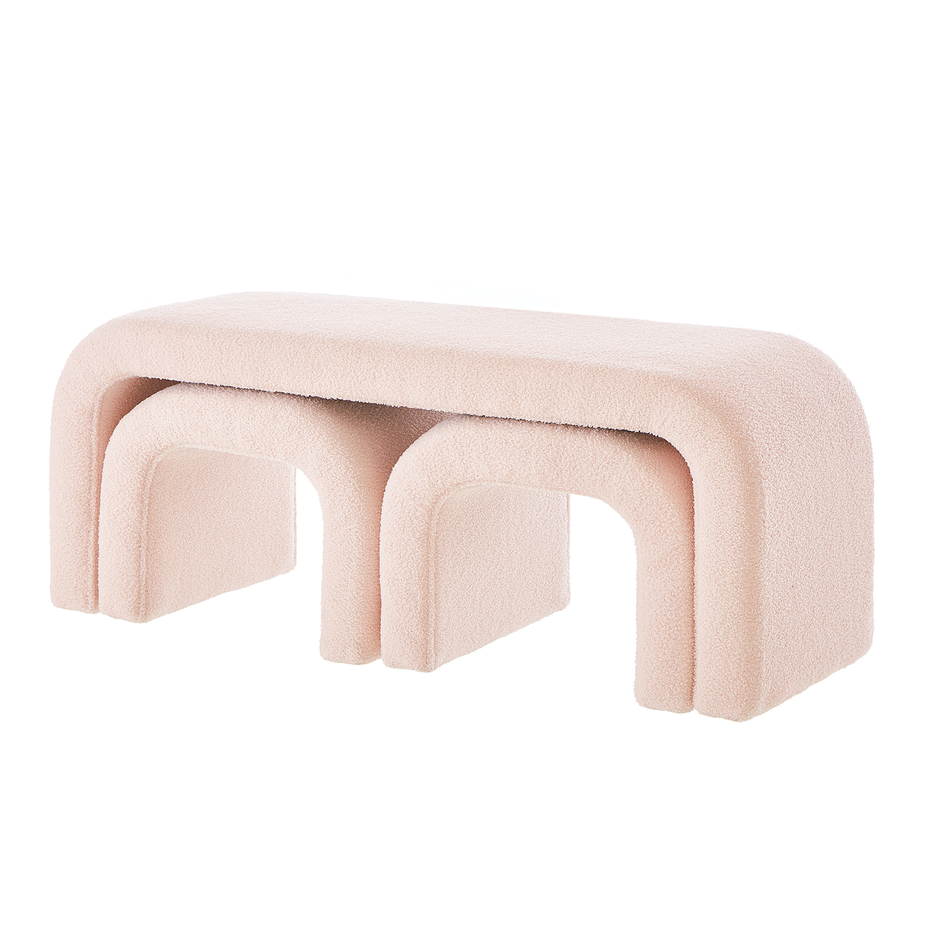 Corrigan Studio® Set of 3 U-Shaped Modern Bench Teddy Ottoman Bench for ...