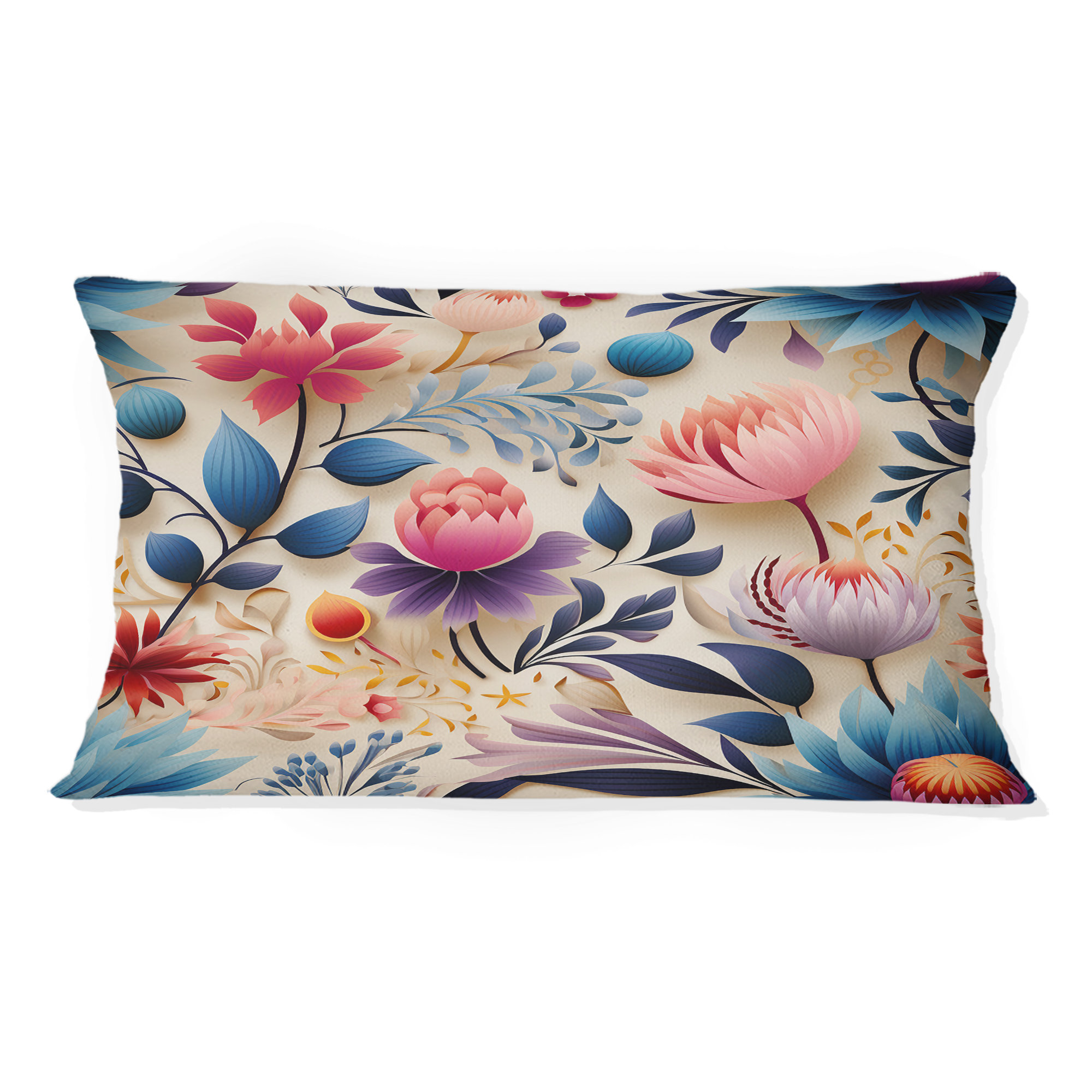 Design Art Moroccan Flora Botanical Pattern II - Floral Polyester ...