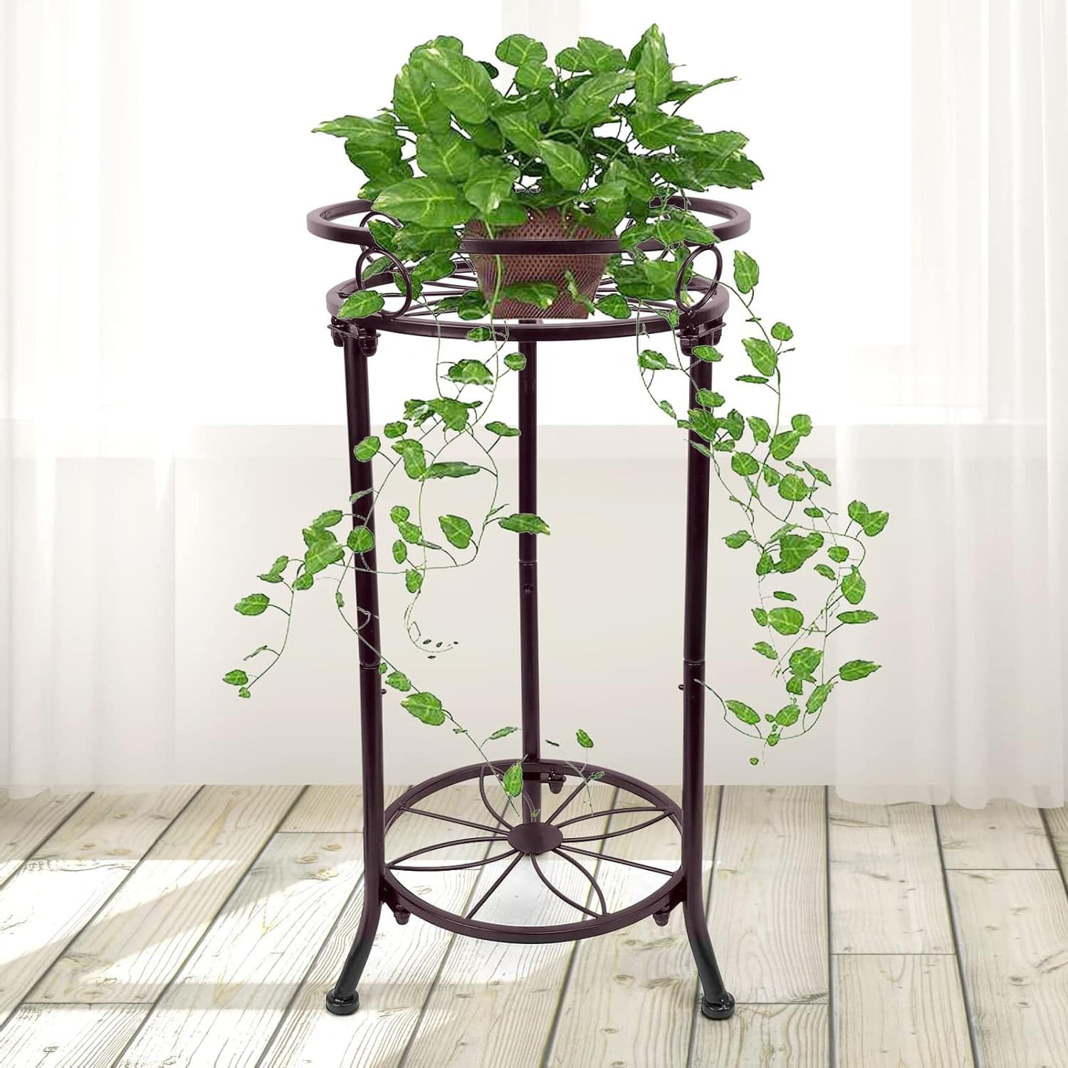 Lark Manor Indoor Plant Rack, 2-Layer Outdoor Metal Plant Rack, Heavy ...