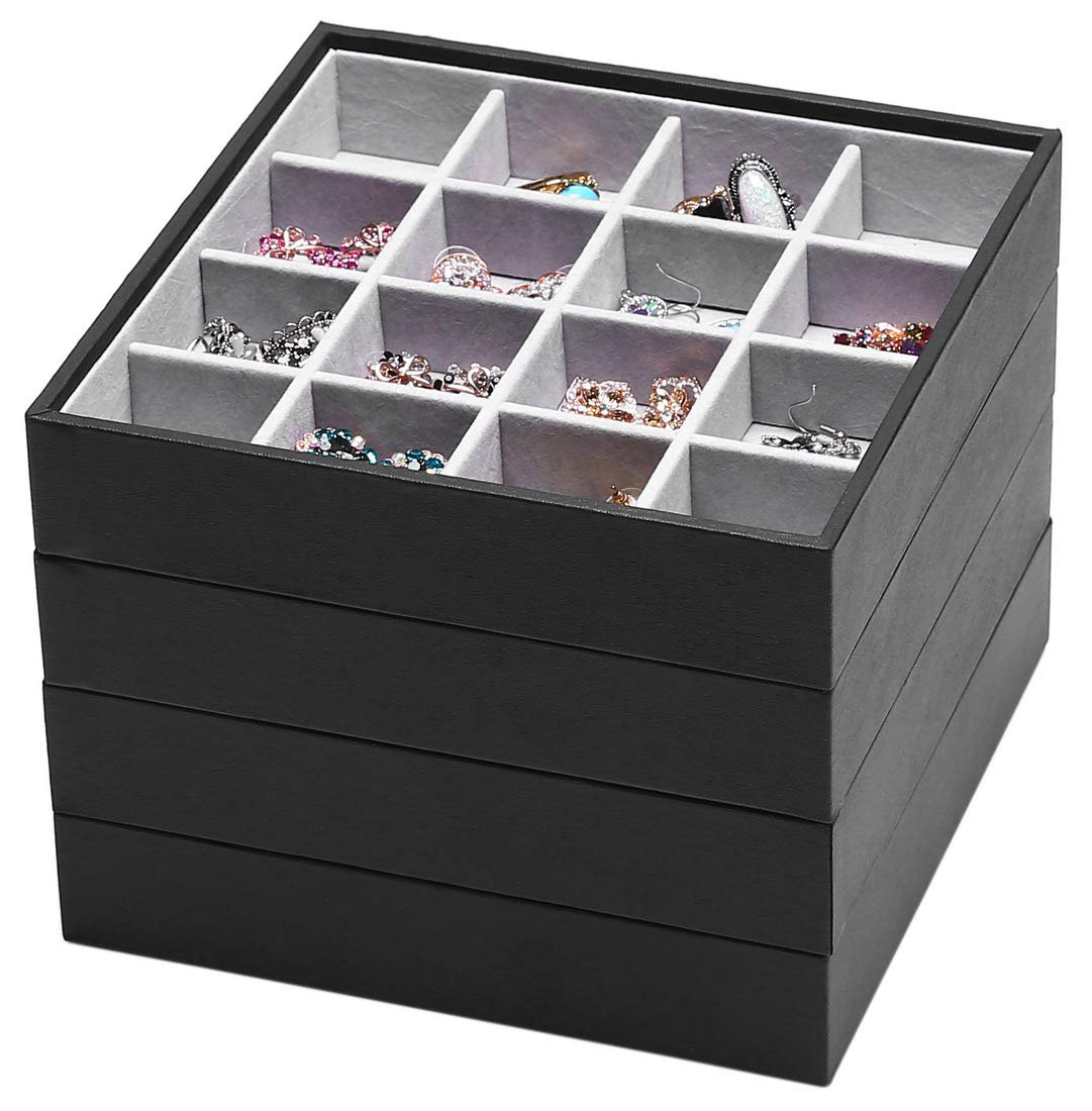 Rebrilliant Magic Stackable Jewelry Trays Closet Dresser Drawer ...