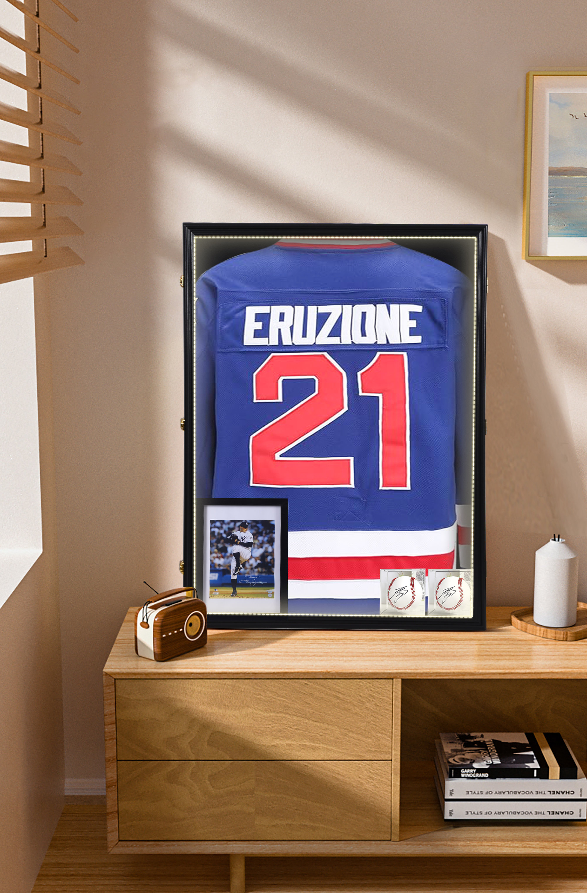 MUKE Extra Large Jersey Display Case with UV Protection, Baseball Case ...