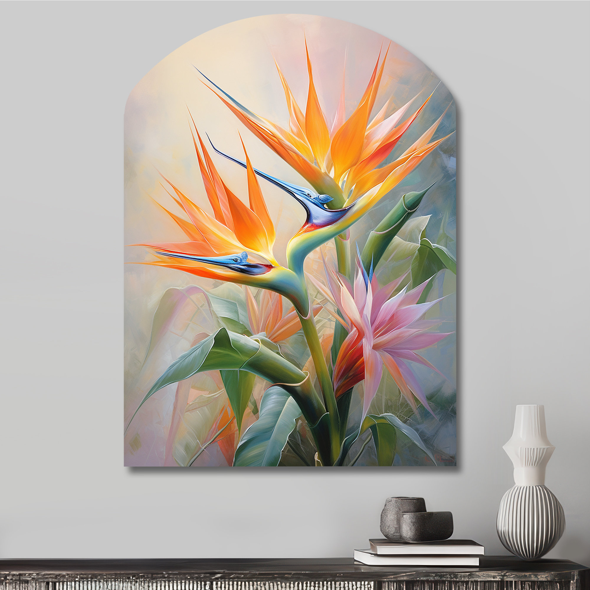 Design Art Birds Of Paradise Romantic IV - Asymmetrical Birds Of ...
