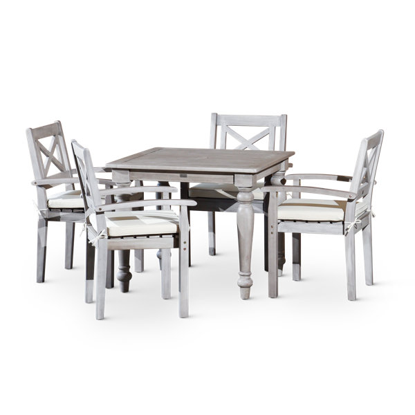 Rosalind Wheeler Arneisha 4 - Person Rectangular Outdoor Dining Set ...