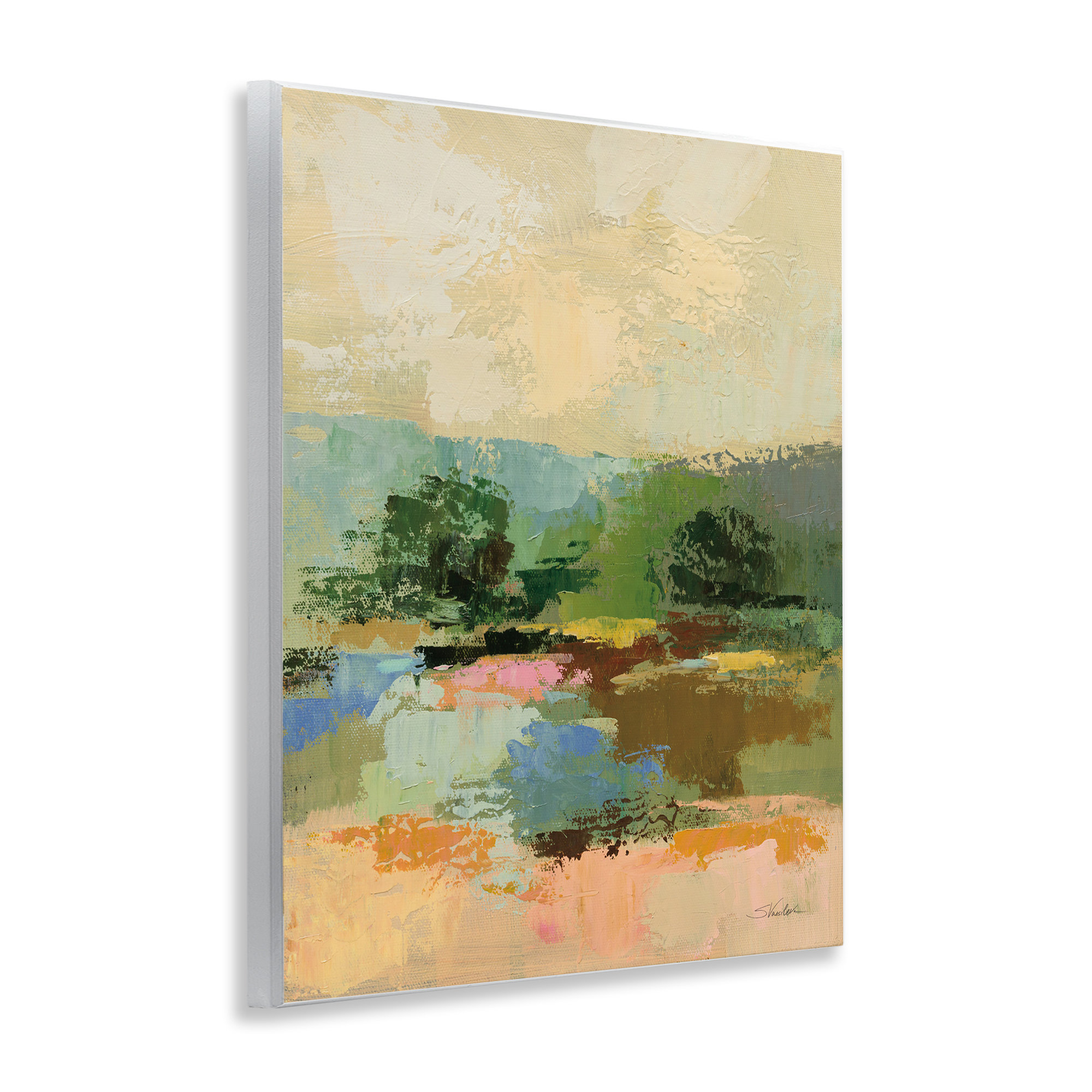 Stupell Industries Across The River Abstract Wall Plaque Art by Silvia ...