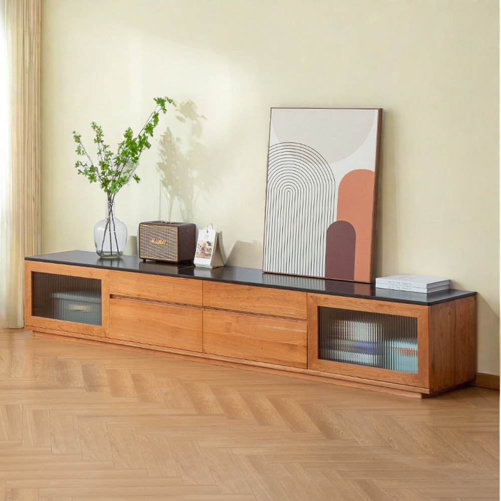 Finaewg Sintered stone countertop TV cabinet | Wayfair