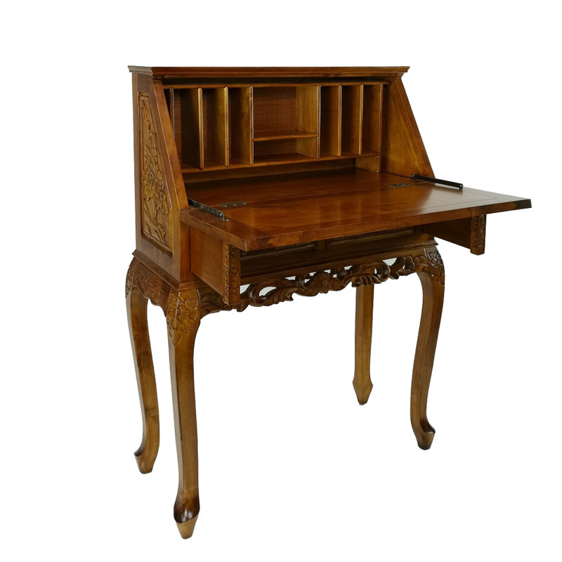 Bloomsbury Market Brackettville Secretary Desk with Hutch | Wayfair