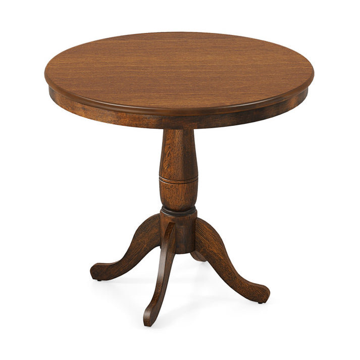 Charlton Home® Casacore 32 Inch Wooden Round Pub Pedestal Side Table ...
