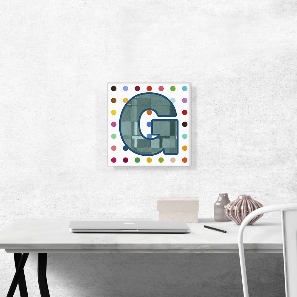 ARTCANVAS Fun Polka Dots Letter G - Wrapped Canvas Textual Art Print ...